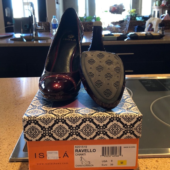Isola | Shoes | Isola Ravello Crimson Heels | Poshmark